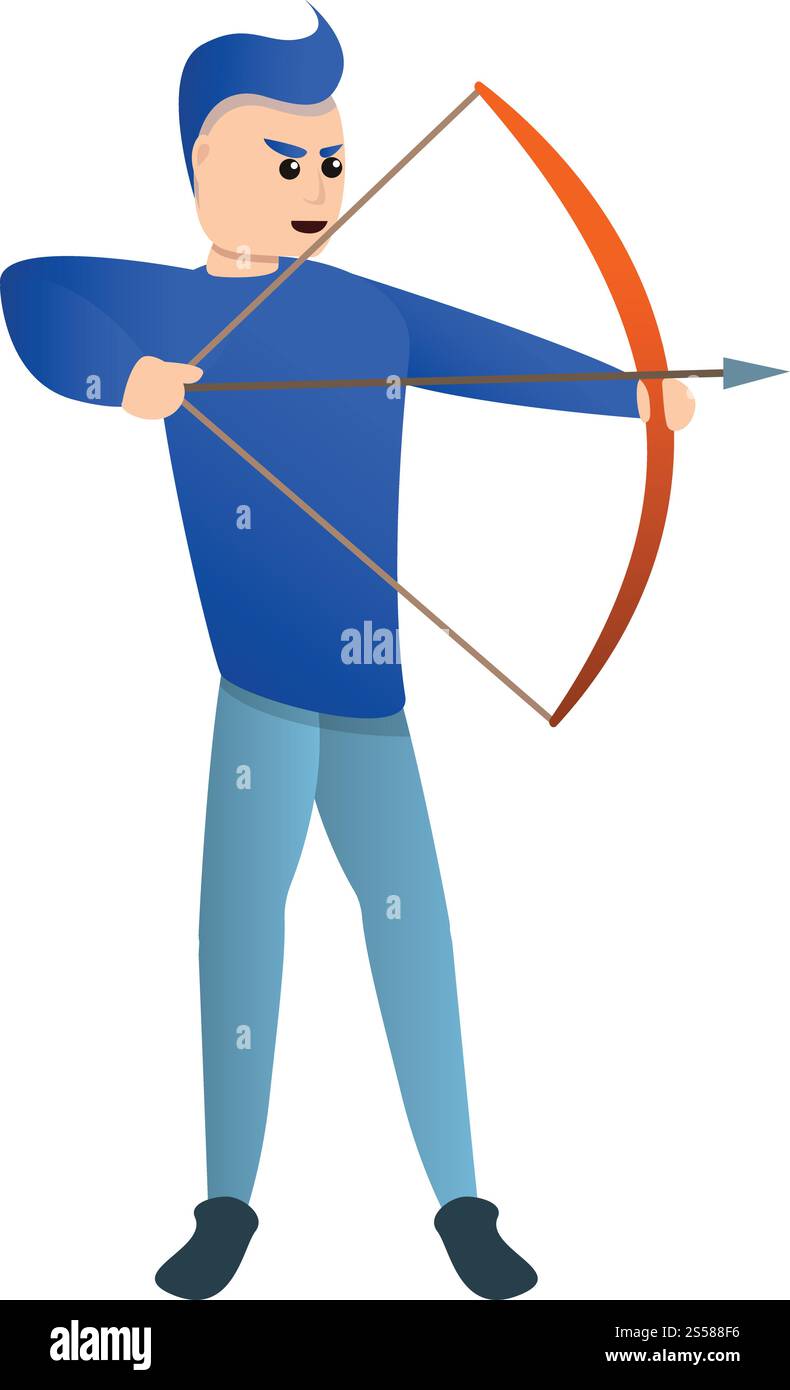 Sport arch shooting icon. Cartoon of sport arch shooting vector icon ...