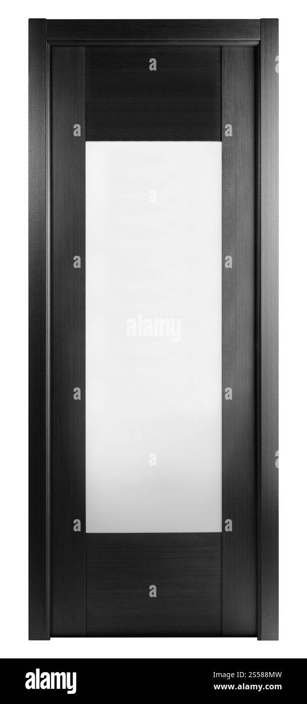 Frontal image of a closed door, isolated on white background Stock ...