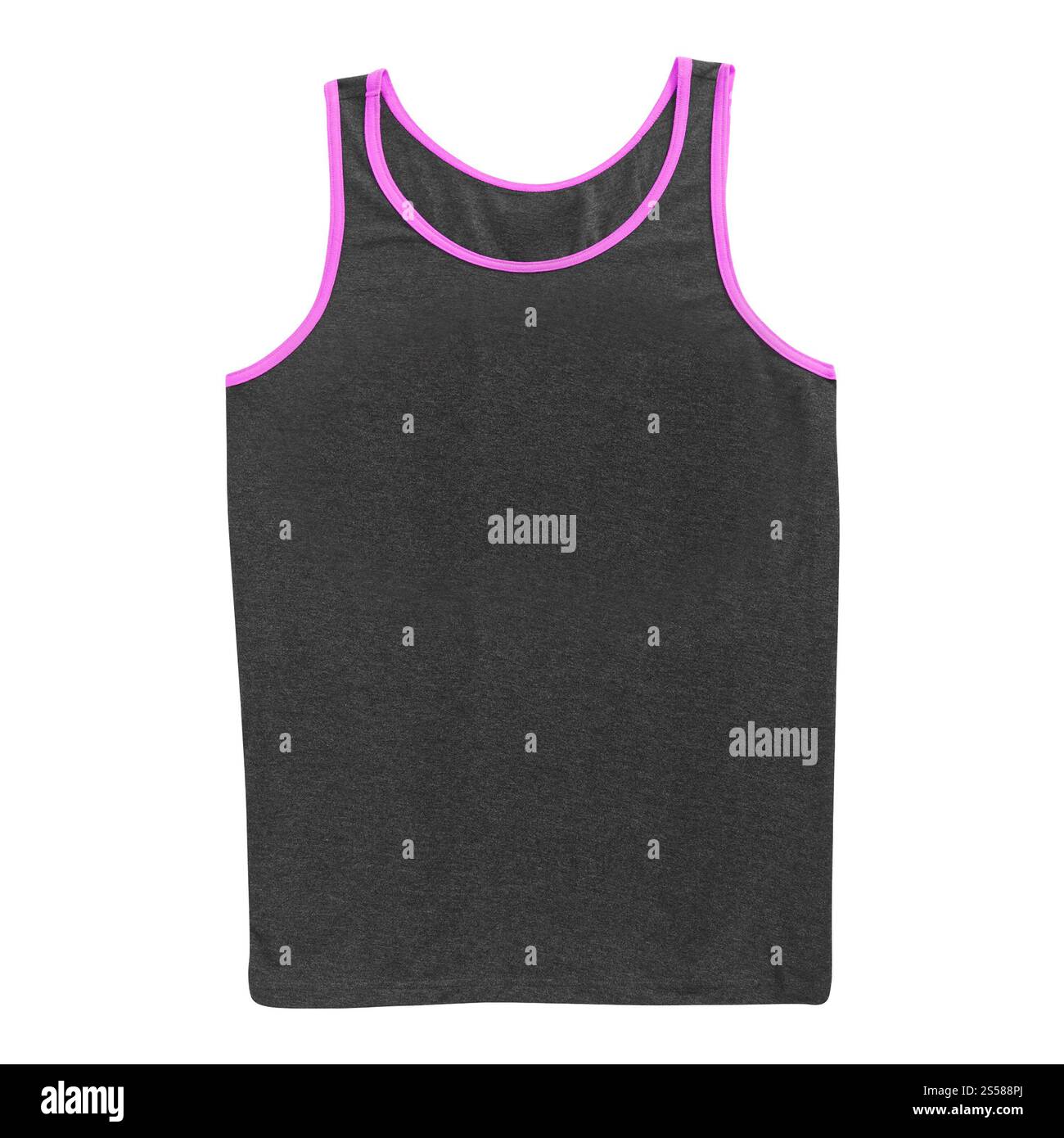 Blank grey vest shirt isolated white background Stock Photo - Alamy