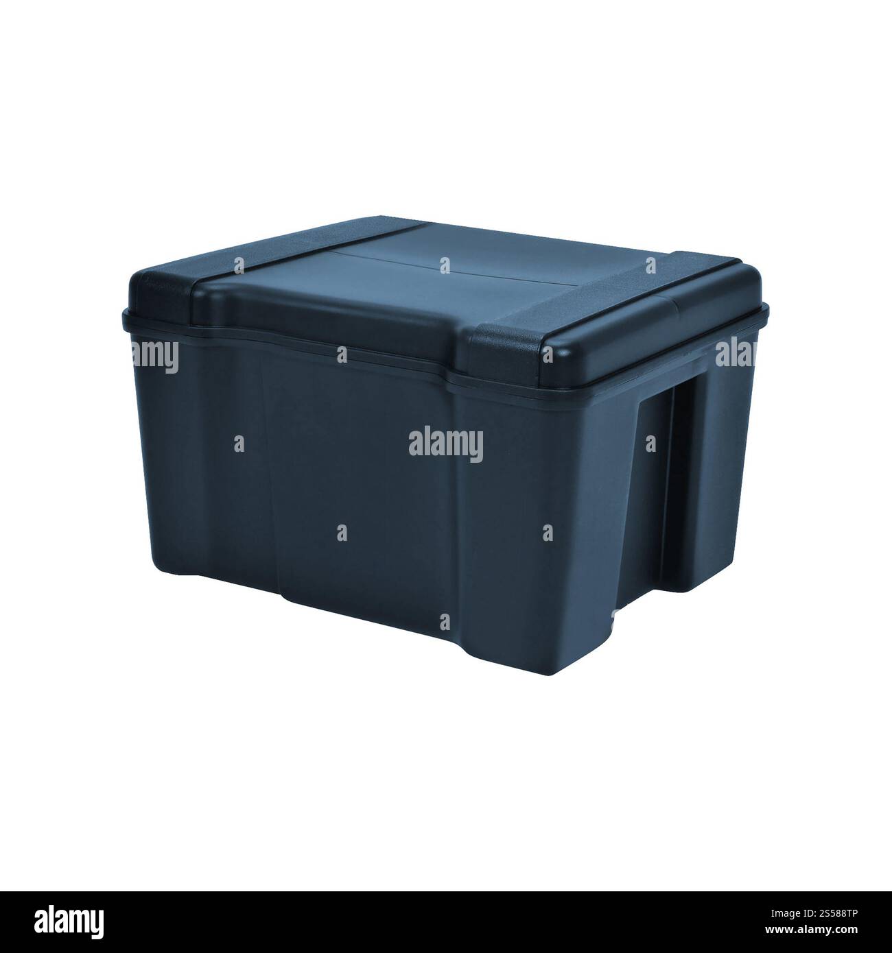 Handheld blue refrigerator isolated over white background Stock Photo ...