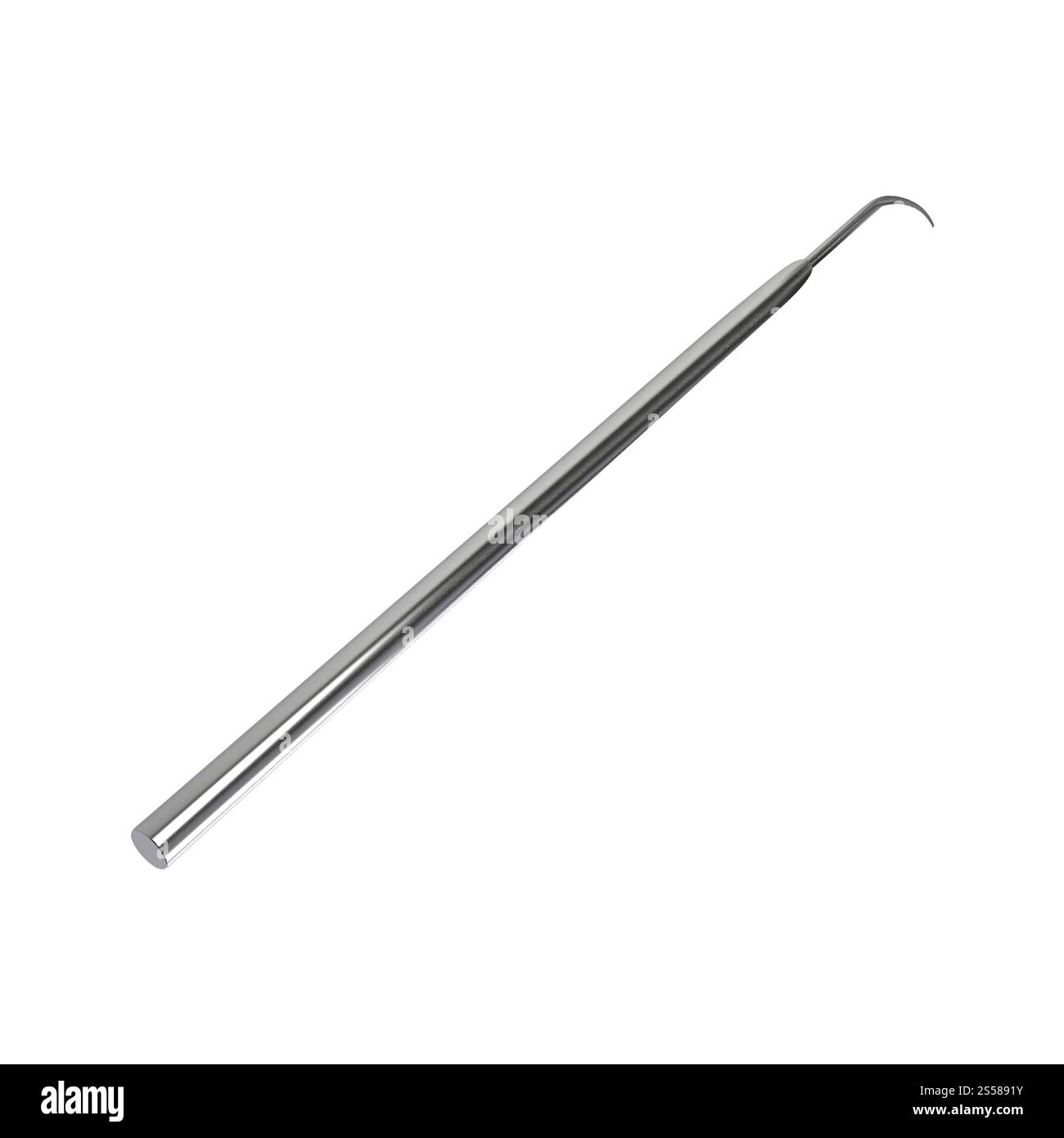 A steel dentists hook probe isolated Stock Photo - Alamy