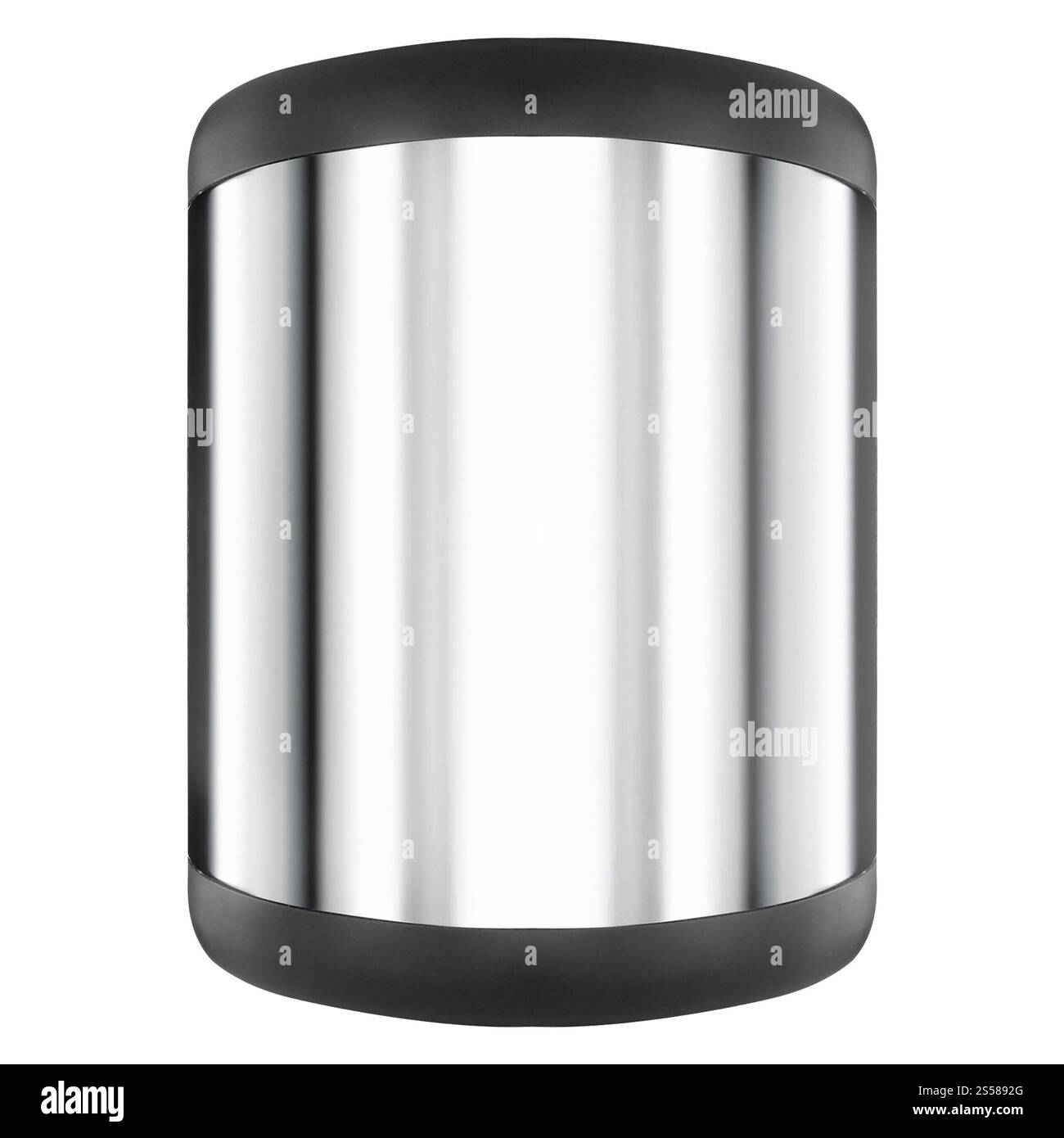 Metal round container isolated on white Stock Photo - Alamy