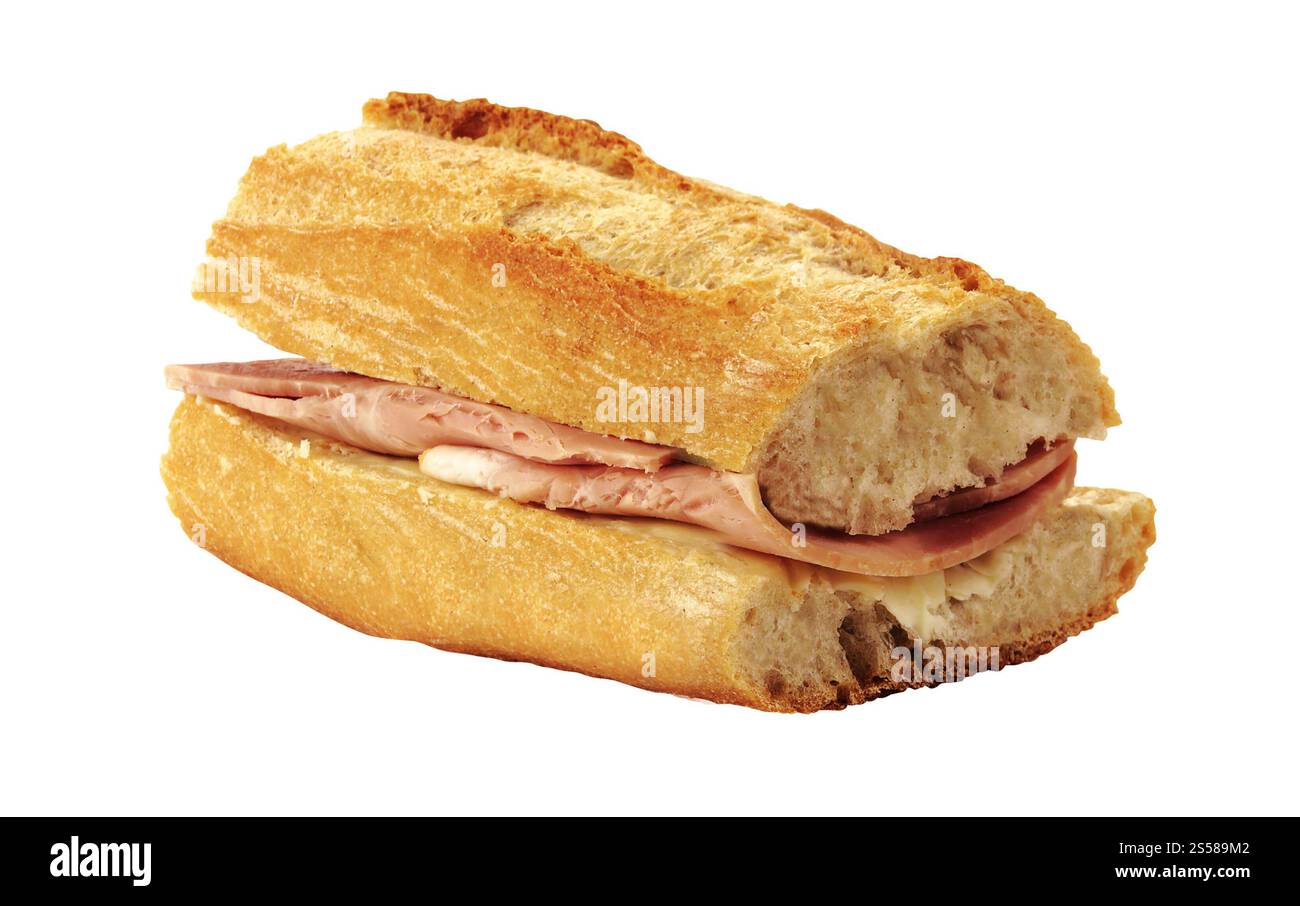 Ham sandwich on bun hi-res stock photography and images - Alamy