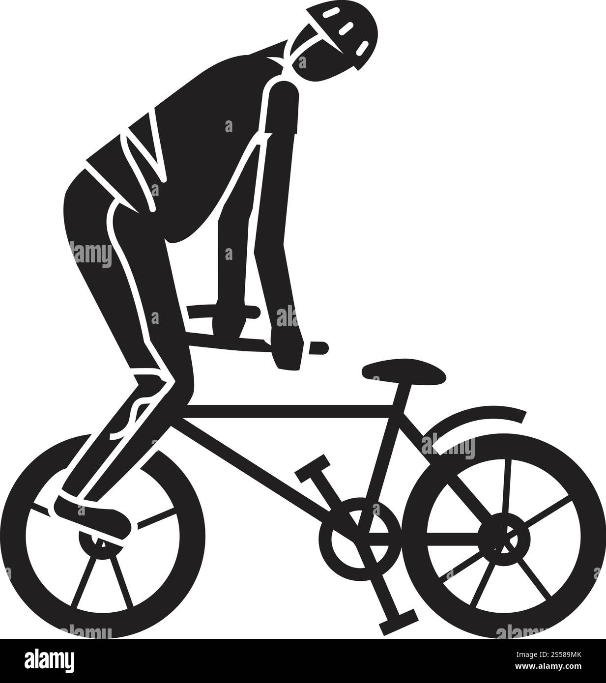Bike trick icon. Simple illustration of bike trick vector icon for web ...