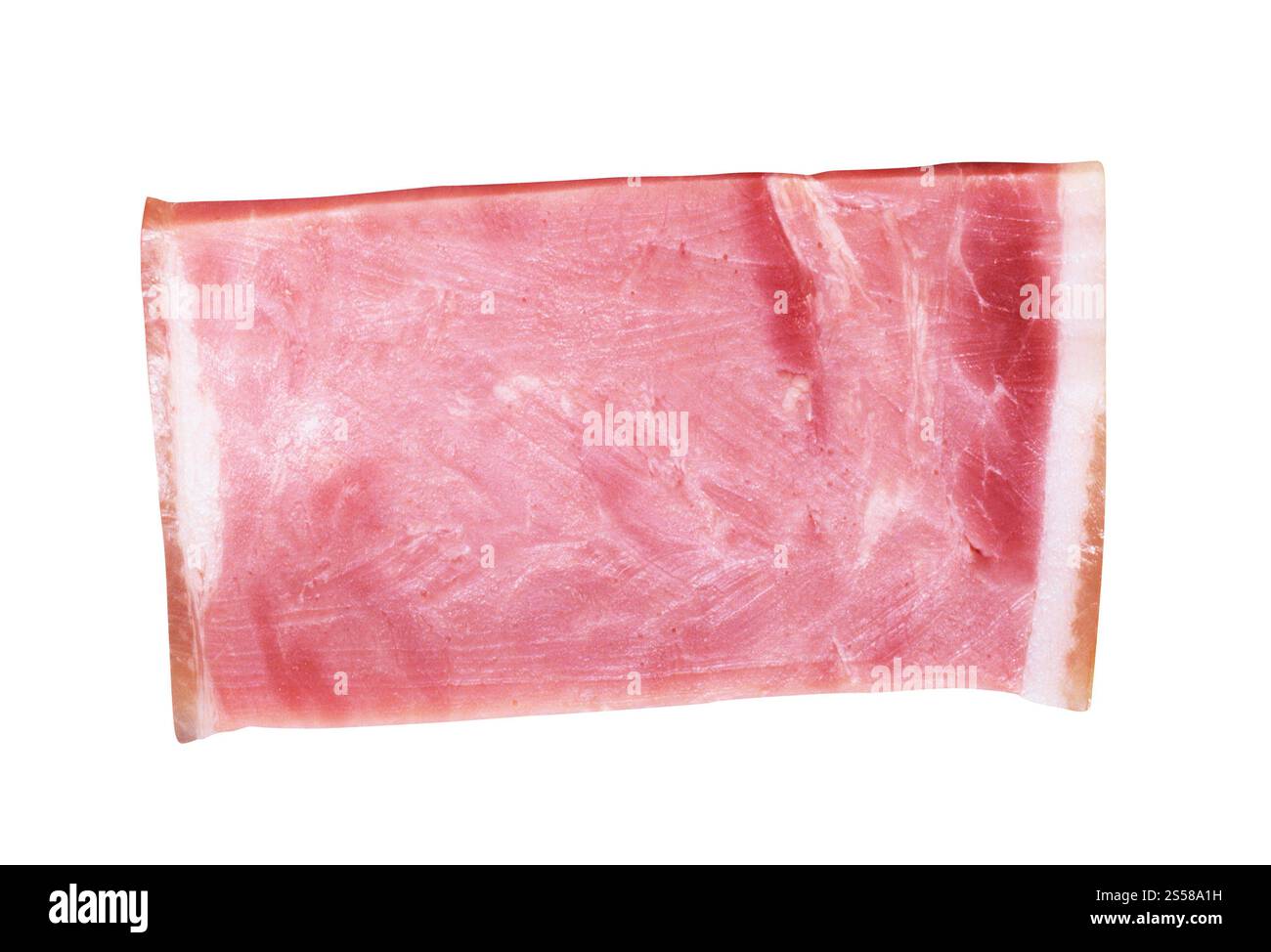 slice of ham isolated on white background Stock Photo - Alamy