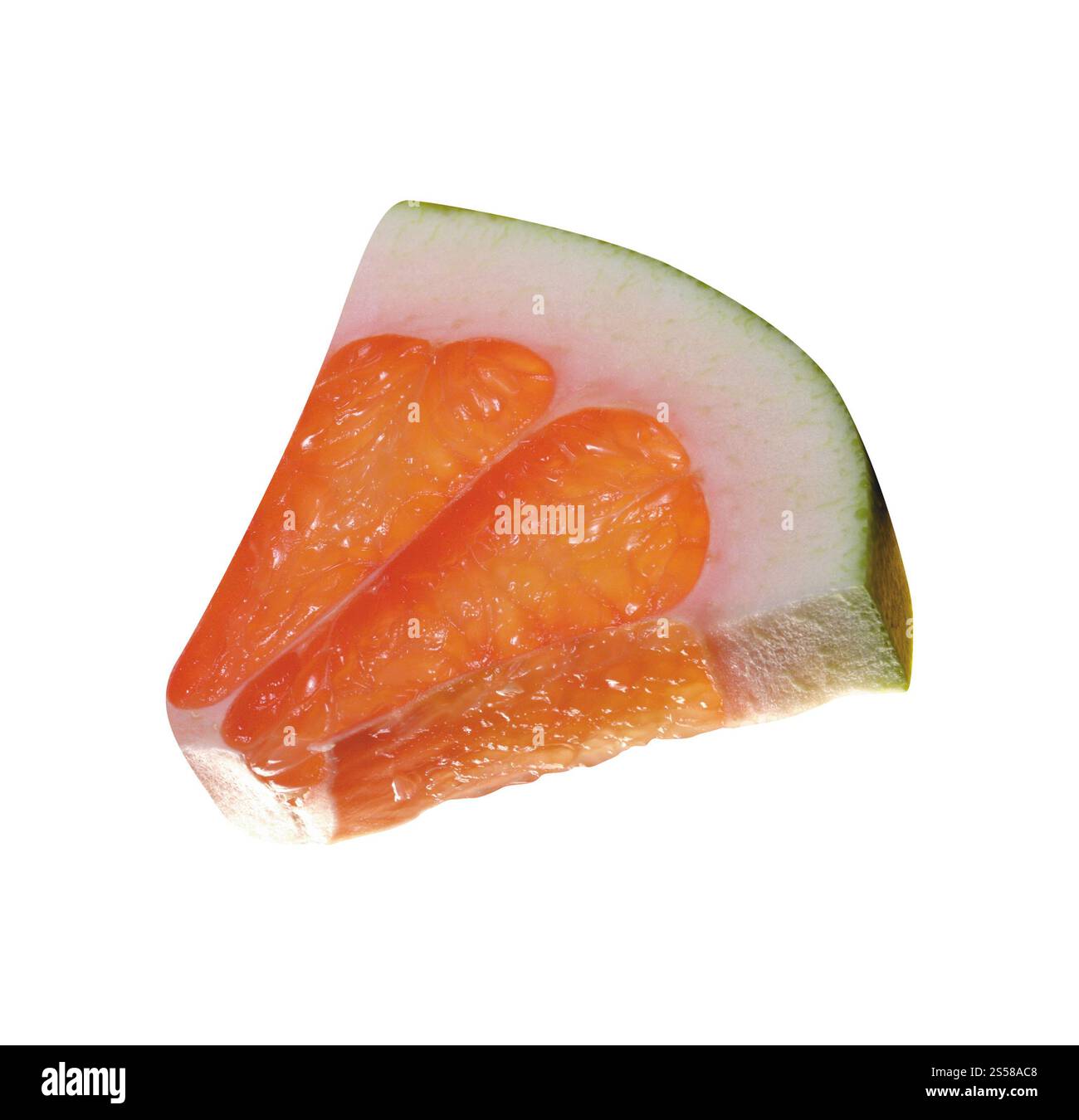 Grapefruit slice isolated on white Stock Photo - Alamy