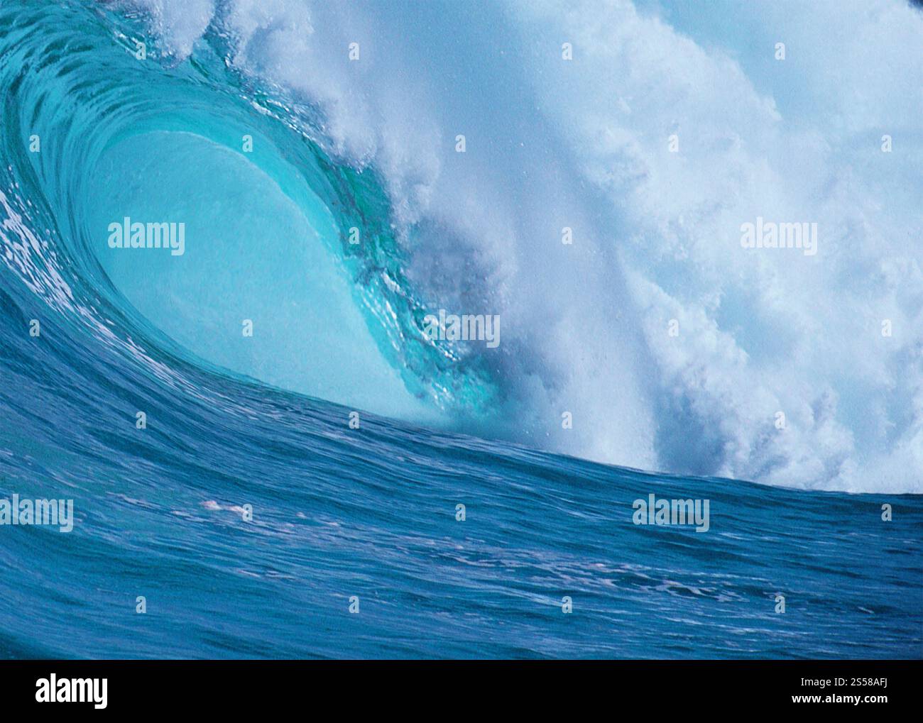 Big Blue Ocean Wave Stock Photo - Alamy