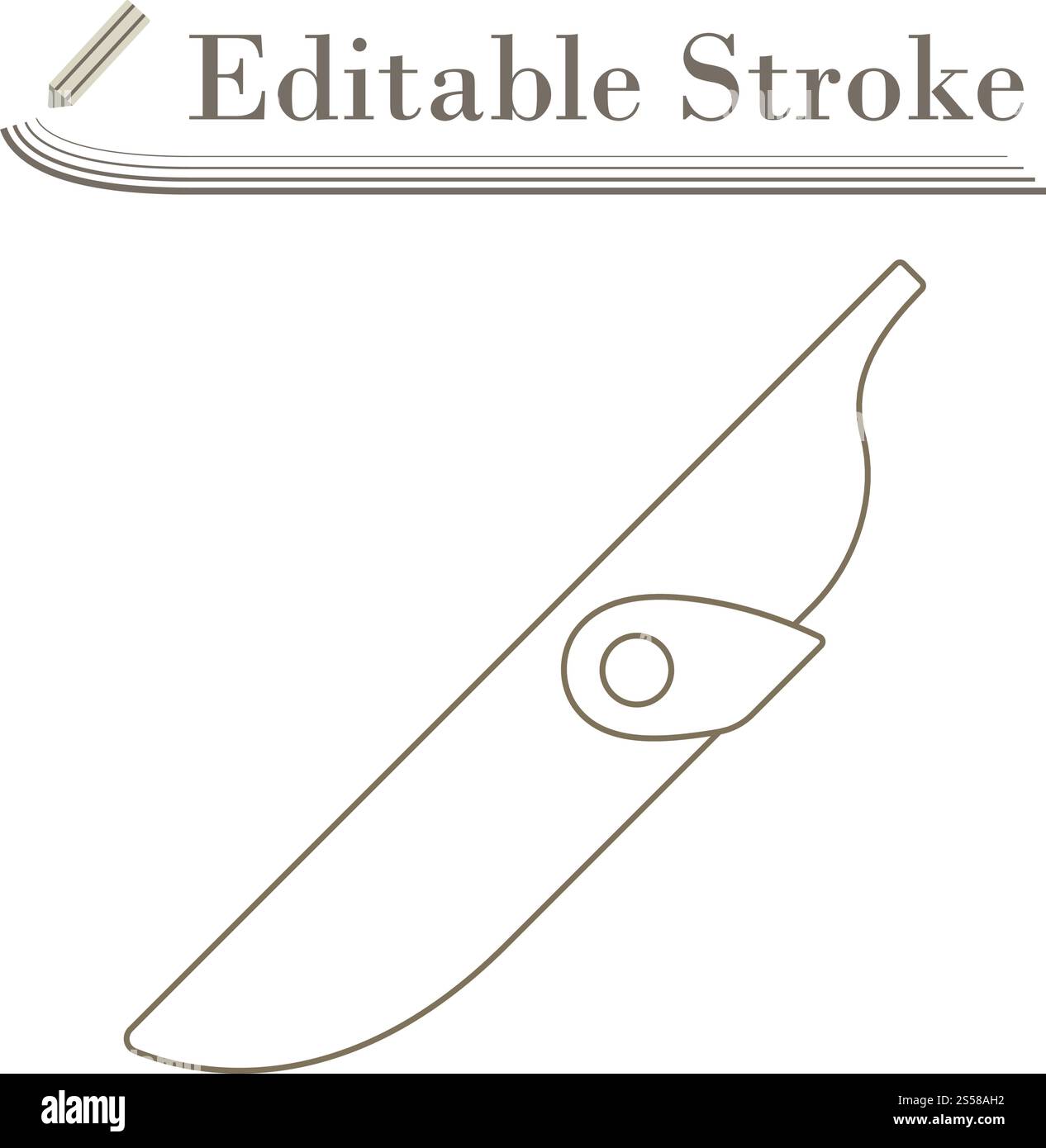 Knife Scabbard Icon. Editable Stroke Simple Design. Vector Illustration ...