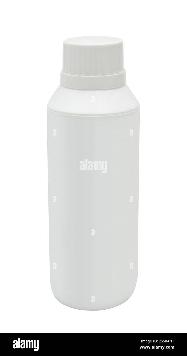 White plastic bottle Stock Photo - Alamy