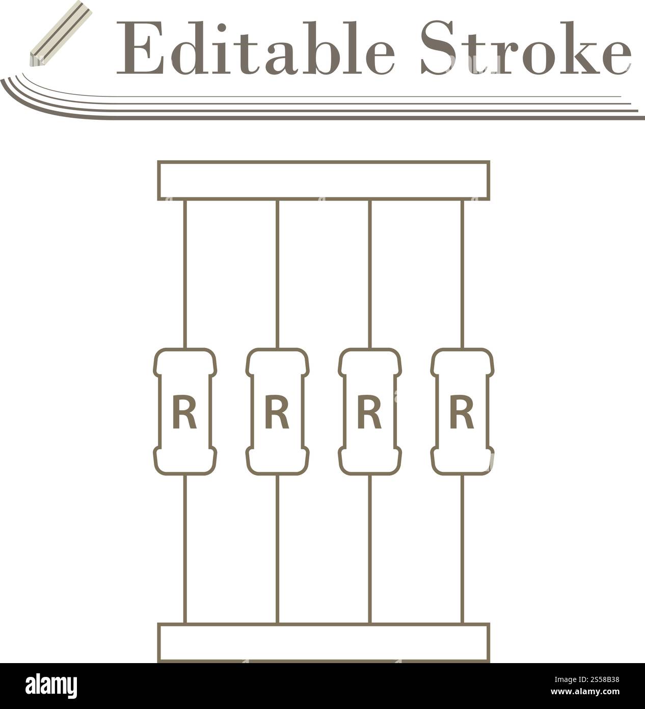 Resistor diagram icon simple Stock Vector Images - Alamy