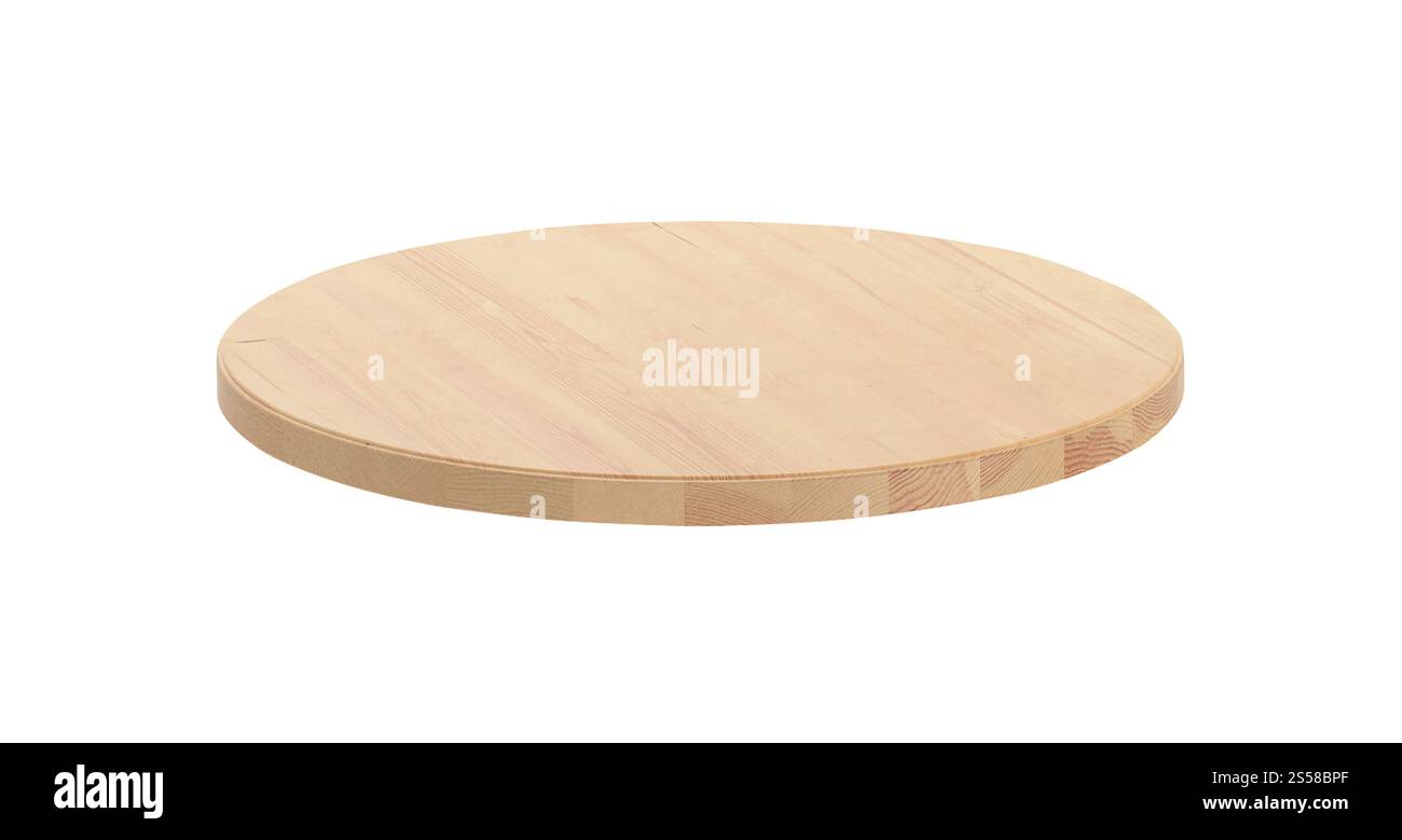 round cutting Board isolated on white Stock Photo - Alamy