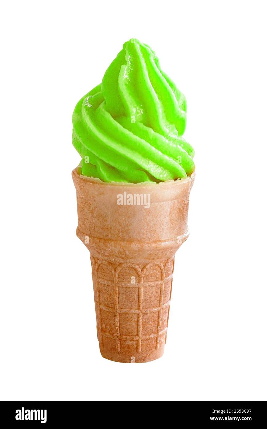 Green icecream isolated Stock Photo - Alamy