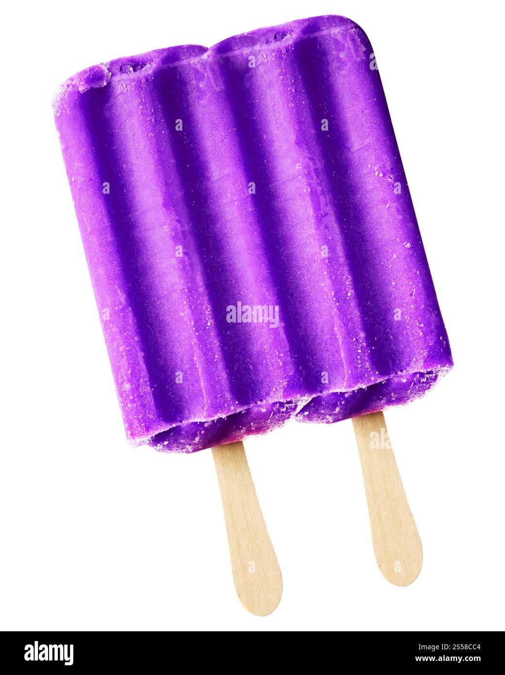 purple popsicle isolated on white background Stock Photo - Alamy