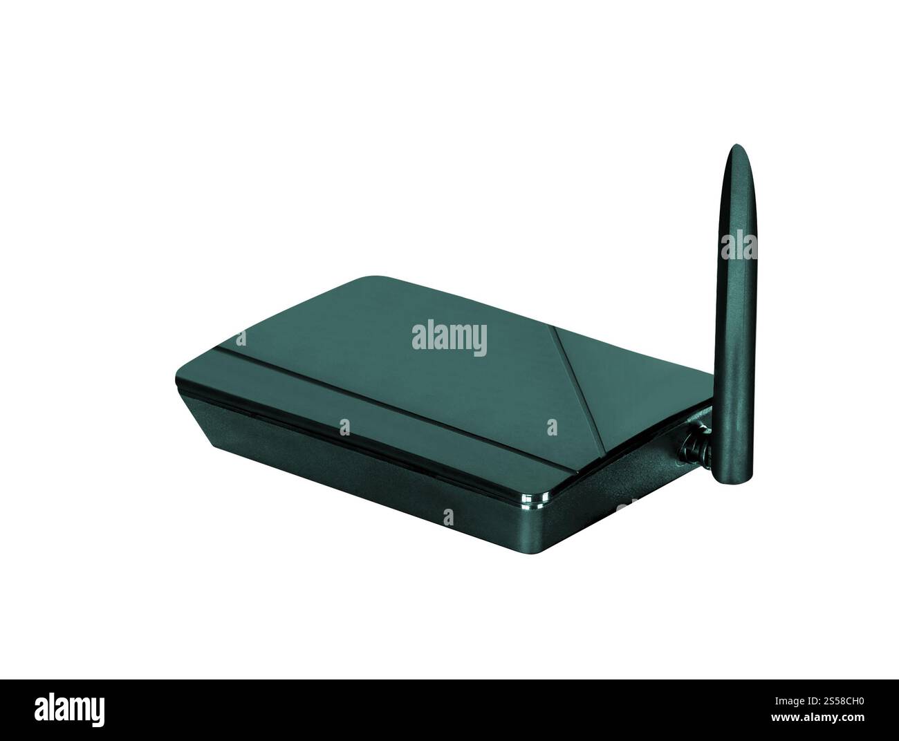 Wireless router isolated on white background Stock Photo - Alamy