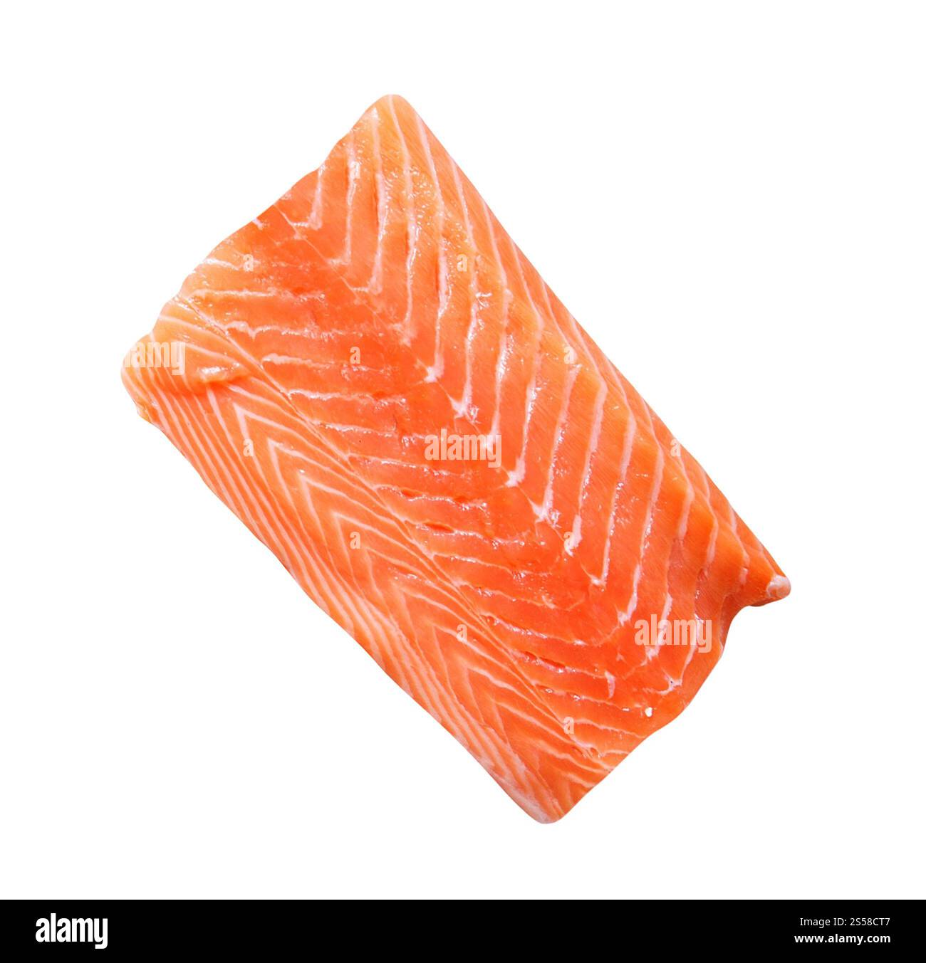 salmon fish filet isolated Stock Photo - Alamy