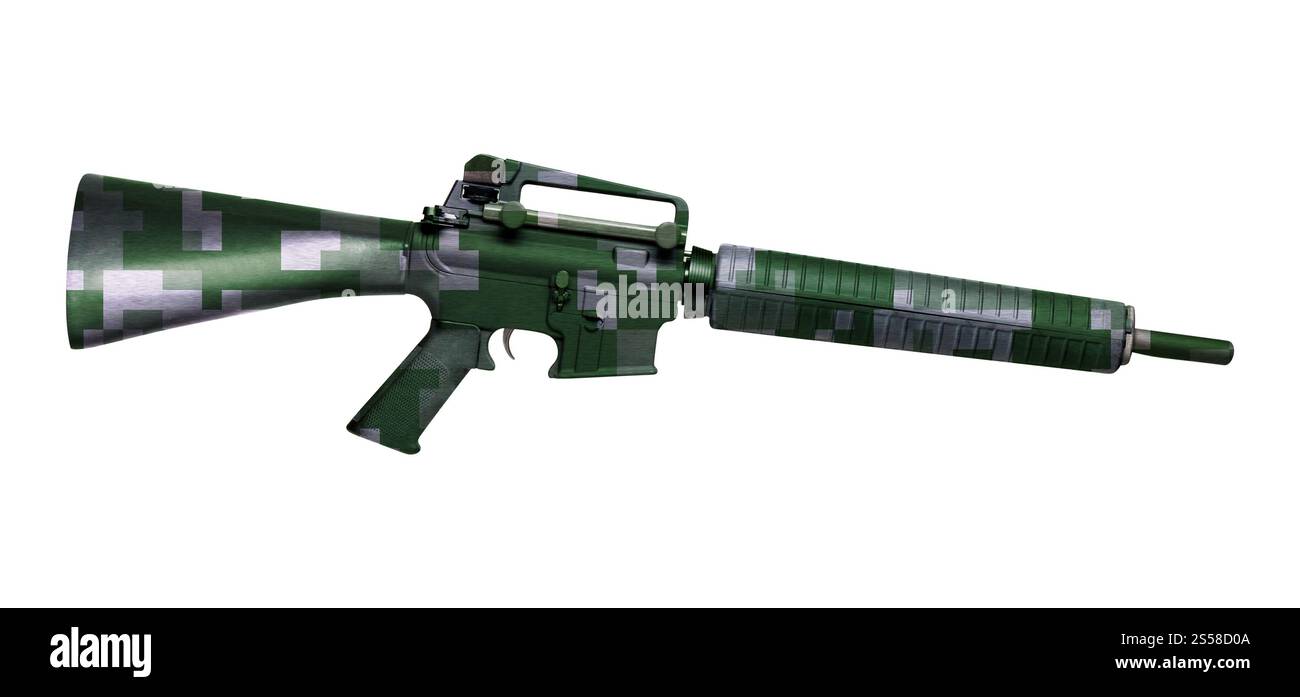 M16 rifle isolated on white Stock Photo - Alamy