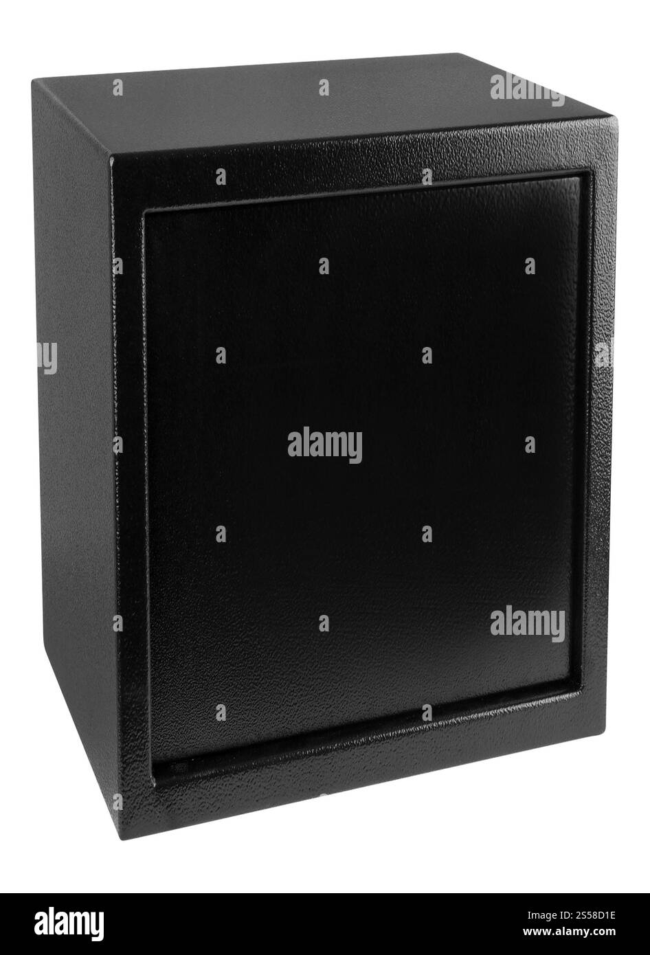 Black metal container isolated on white Stock Photo - Alamy
