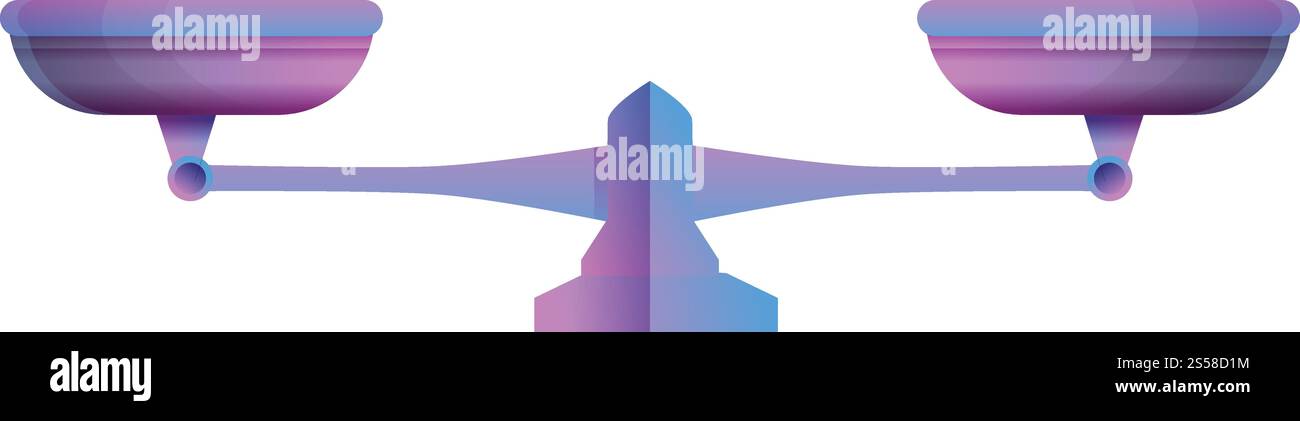 Metal balance scales icon. Cartoon of metal balance scales vector icon ...