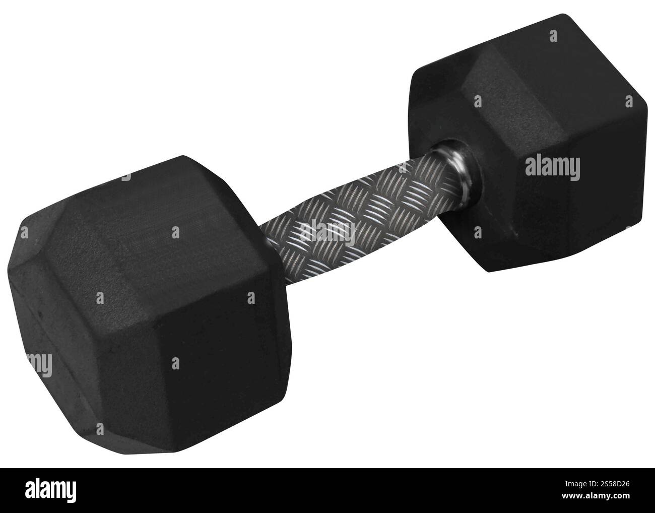 Heavy steel dumbbell handle Cut Out Stock Images & Pictures - Alamy