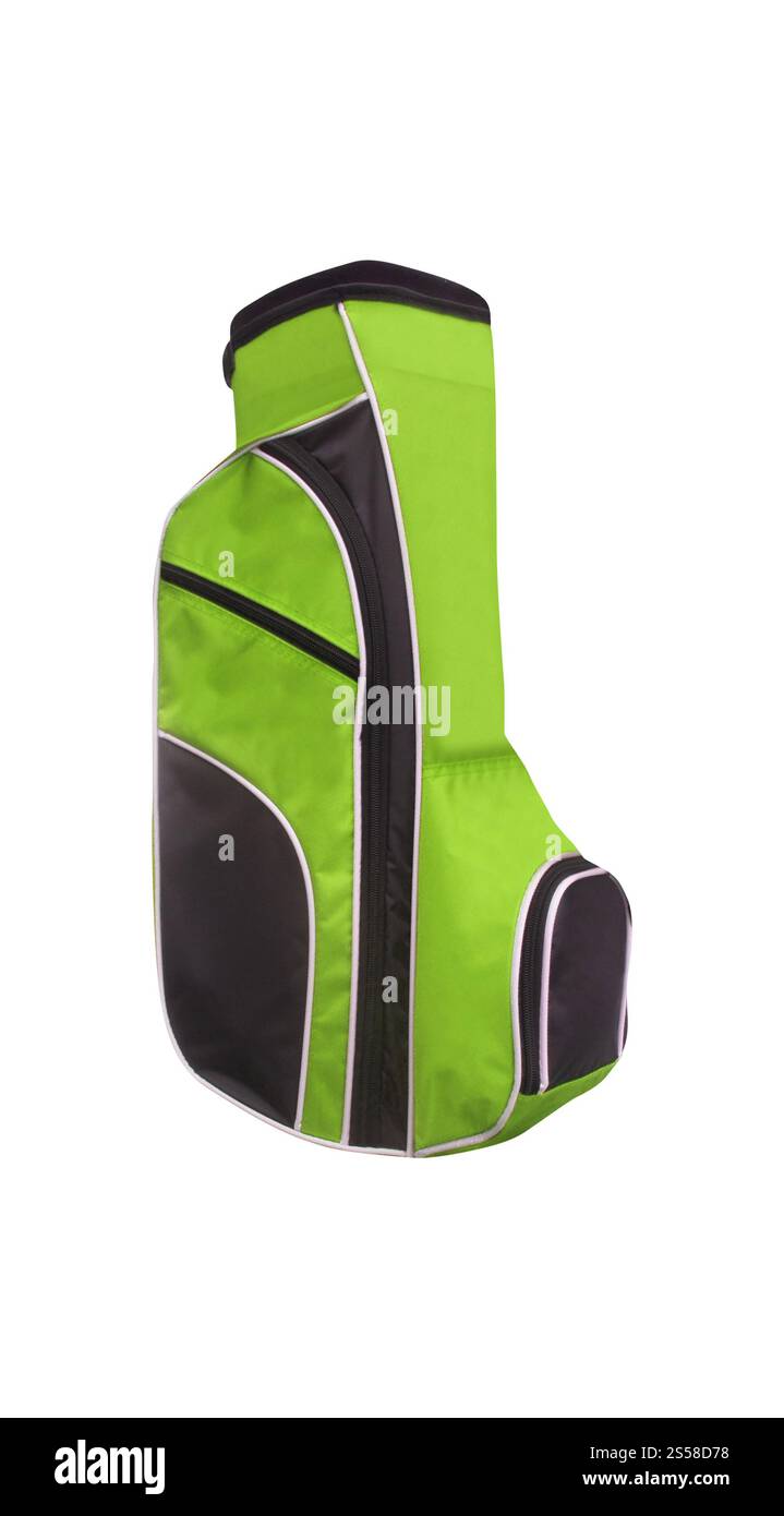 green golf bag isolated on white Stock Photo - Alamy