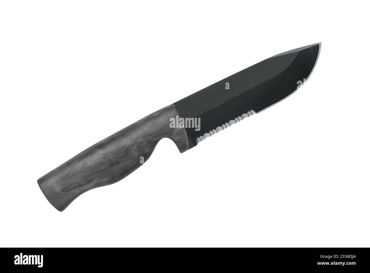 Sharp metal knife isolated on white Stock Photo - Alamy