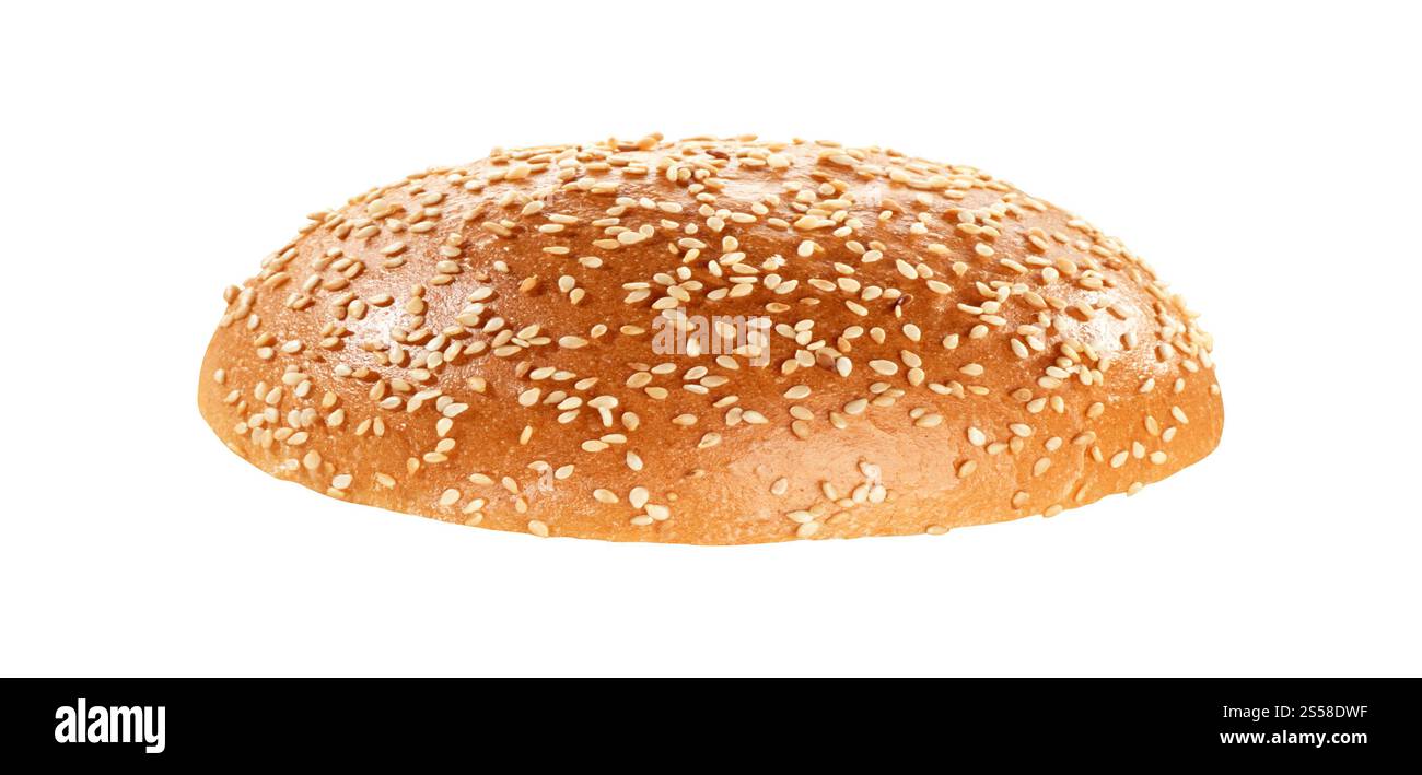 Burger bread isolated on white Stock Photo - Alamy