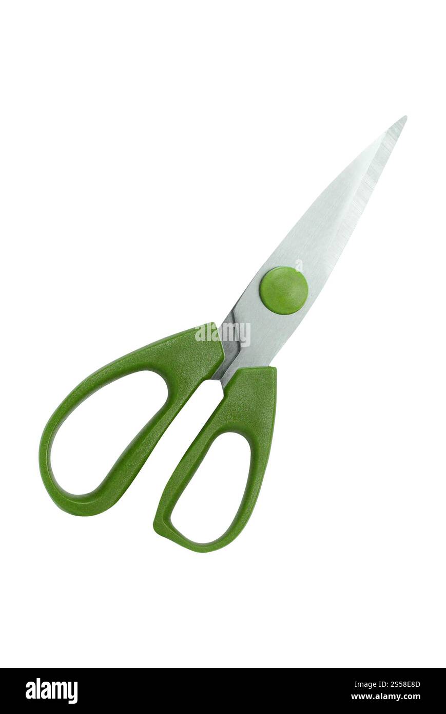Green Scissors Isolated Stock Photo - Alamy