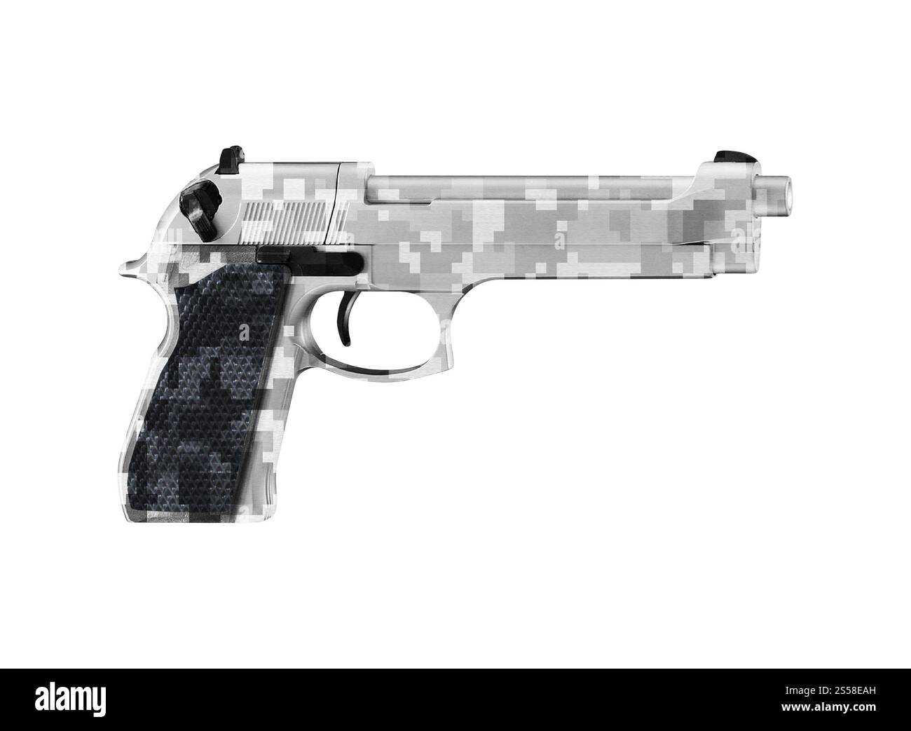 Handgun isolated on white Stock Photo - Alamy