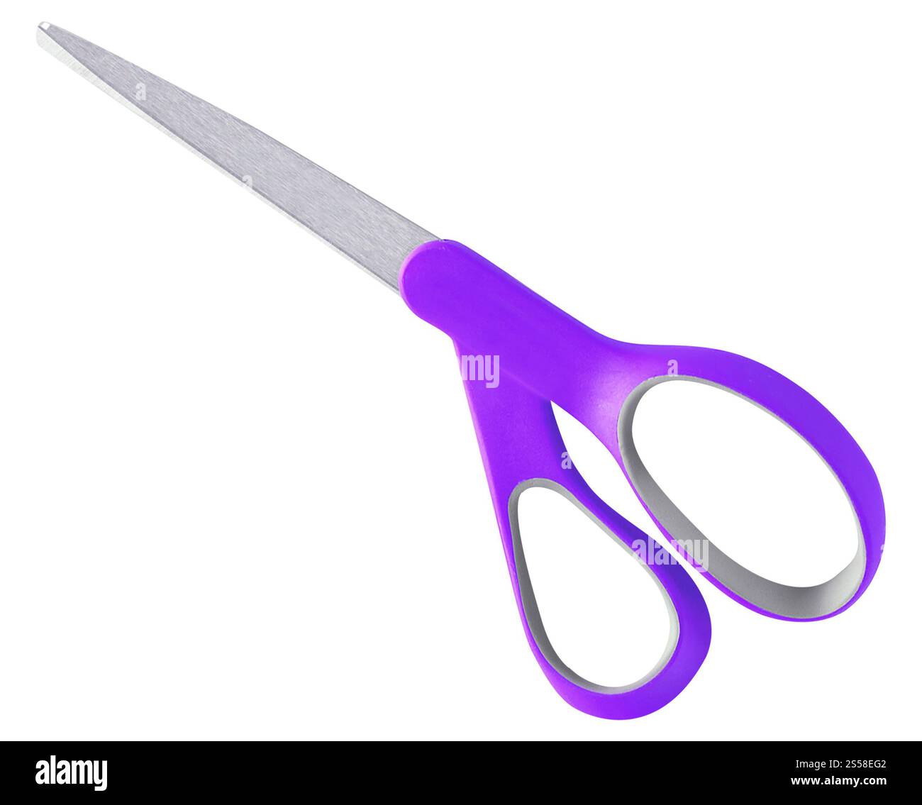 Scissor on purple paper hi-res stock photography and images - Alamy