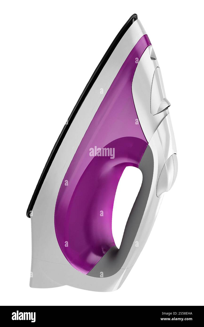 Purple Iron on a white background isolated on white Stock Photo - Alamy