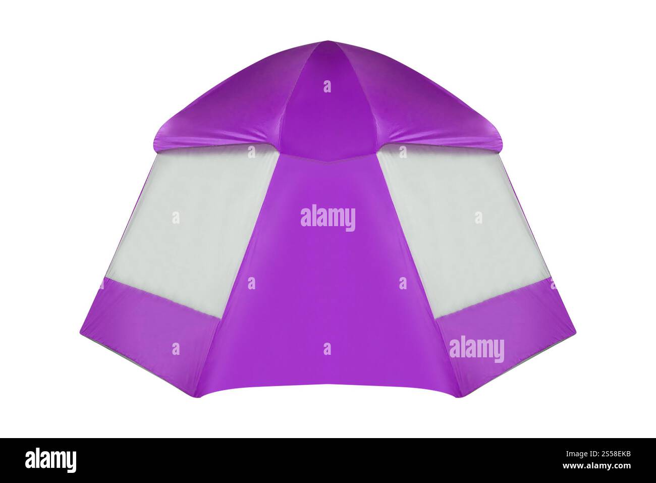 Purple tourist tent isolated Stock Photo - Alamy