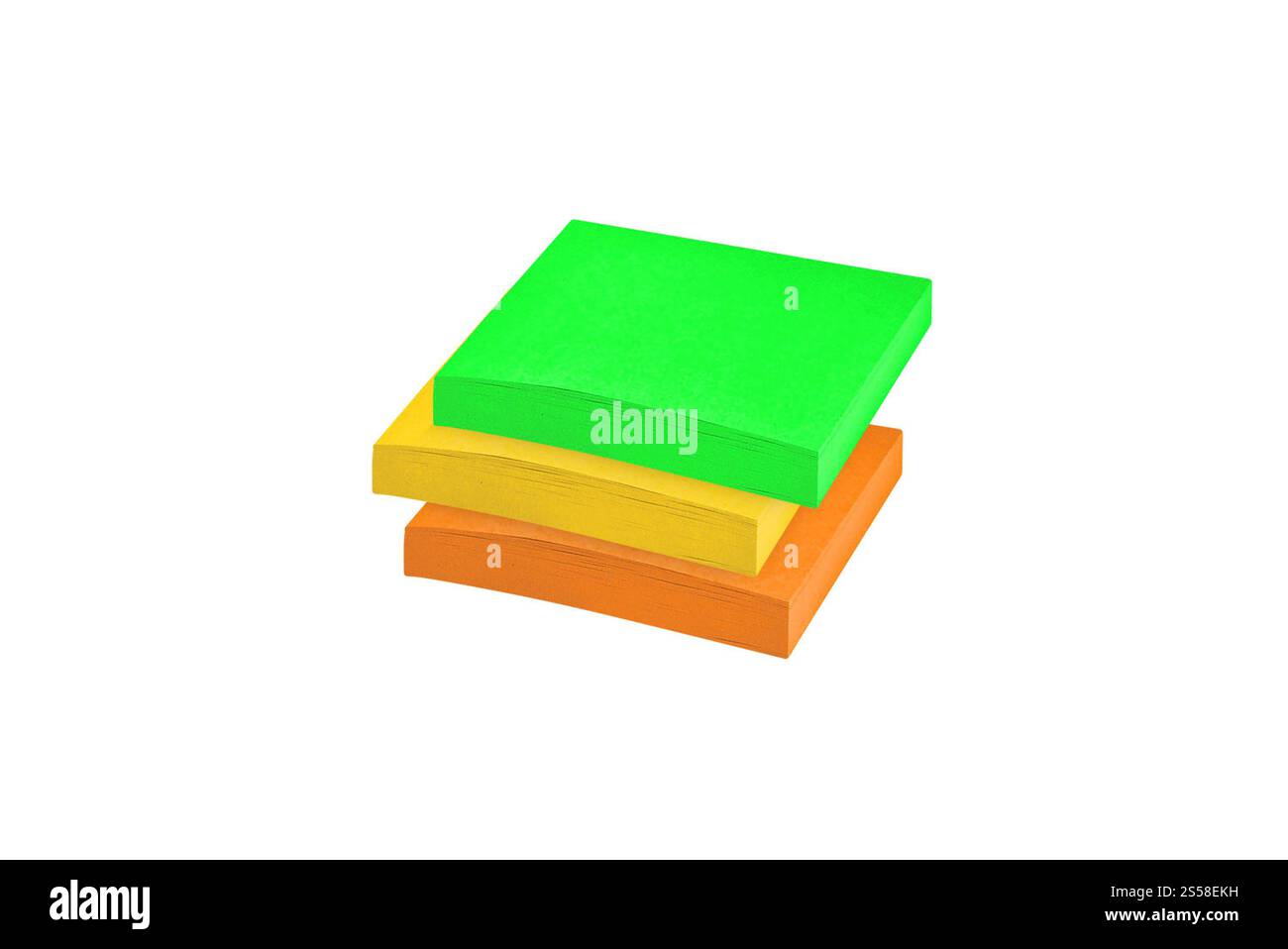 sticky notes stack isolated on white Stock Photo - Alamy