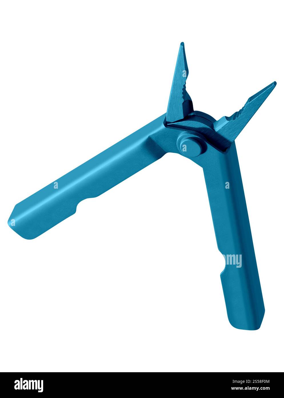 blue multitool isolated on white background Stock Photo - Alamy