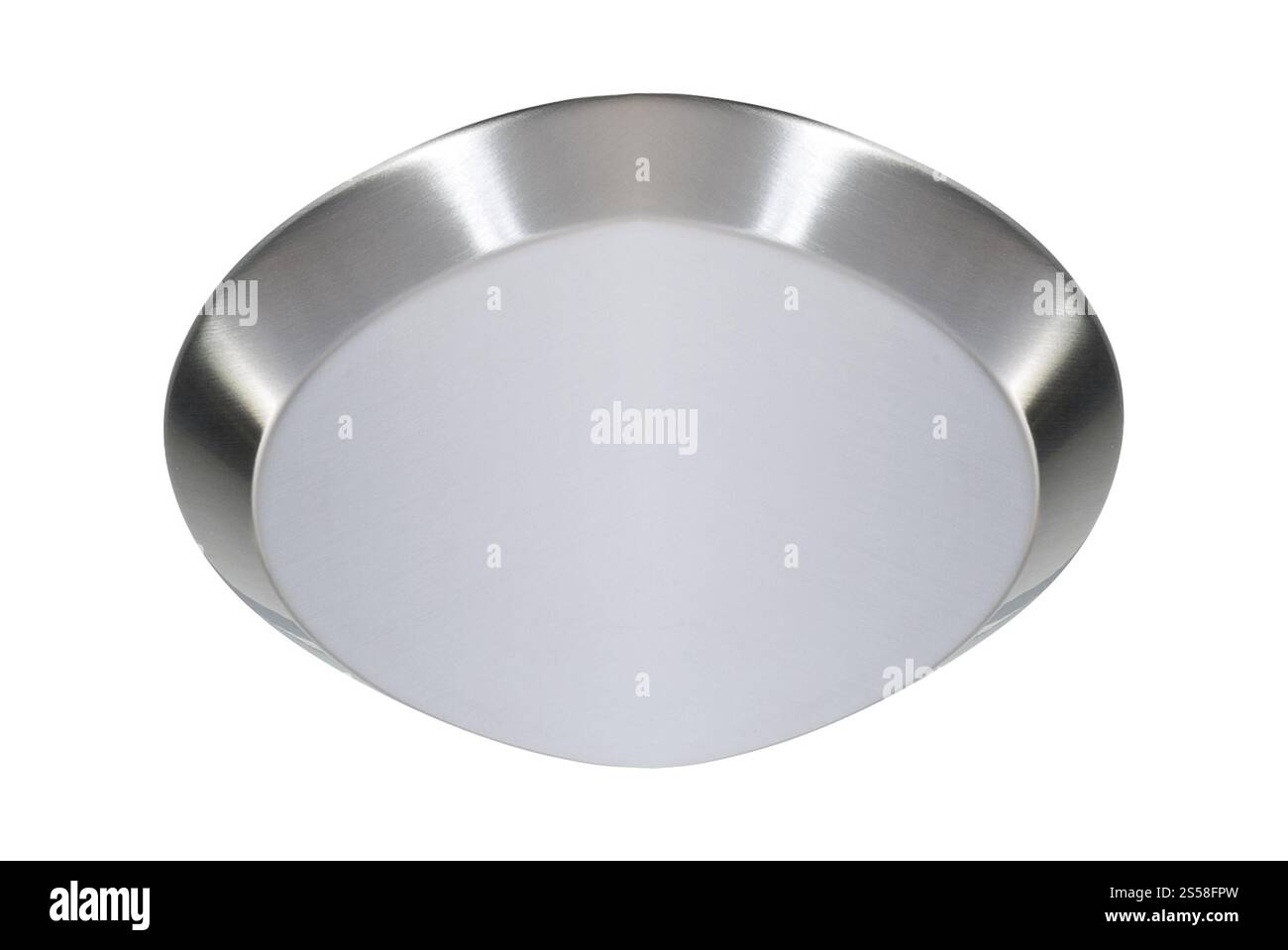 Brushed Metal Disk Isolated Stock Photo - Alamy