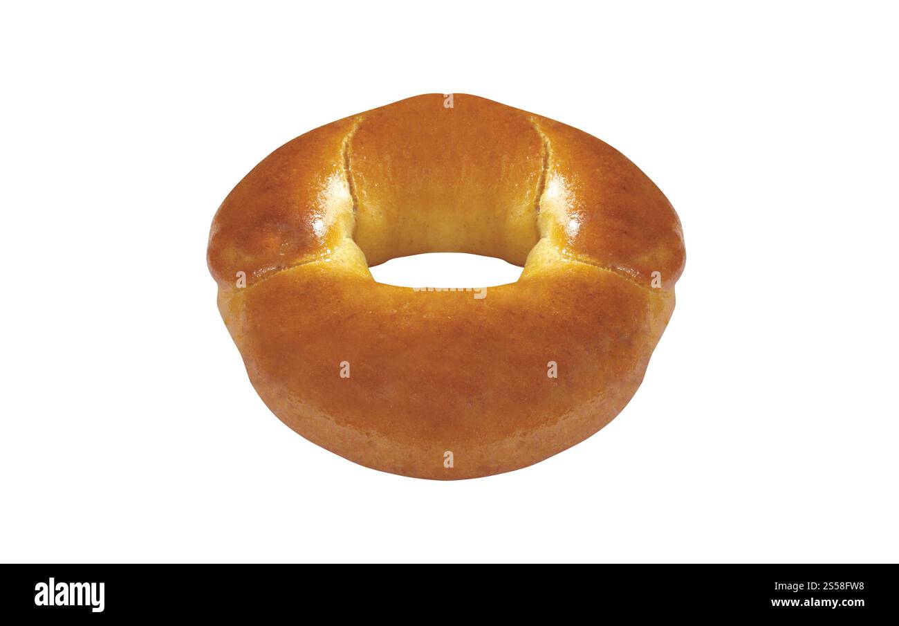 baked bun isolated on white background Stock Photo - Alamy