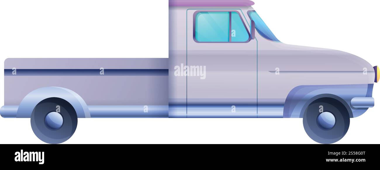 Side retro pickup icon. Cartoon of side retro pickup vector icon for ...