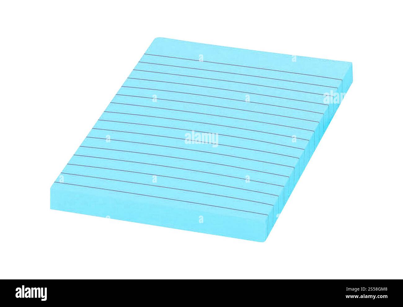 Blue note paper white background Cut Out Stock Images & Pictures - Alamy