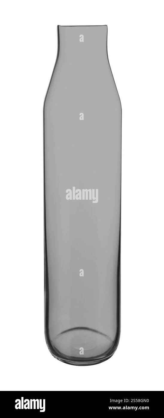 Empty glass vase isolated on white background Stock Photo - Alamy