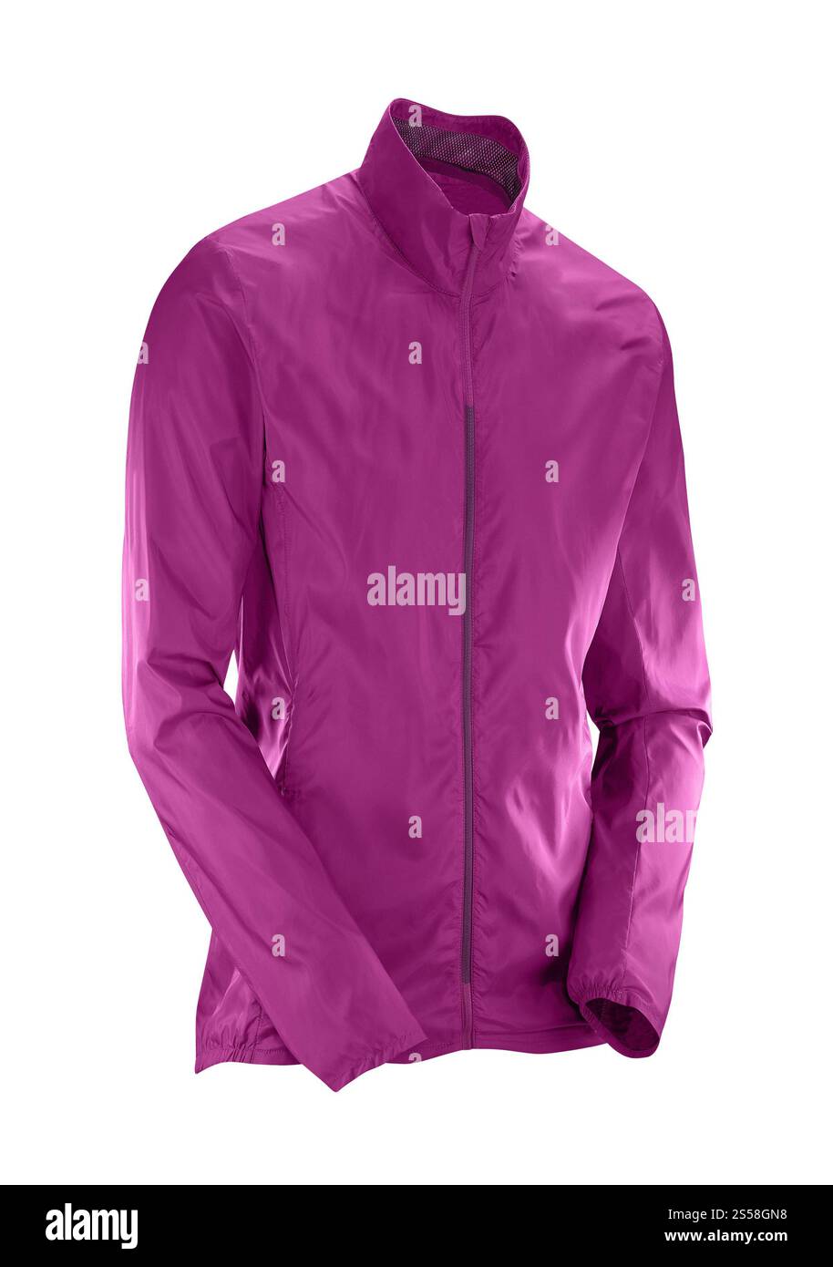 Purple Raincoat Isolated Stock Photo - Alamy