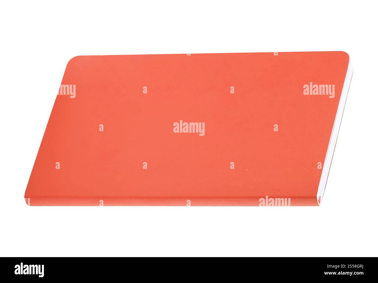 red notebook isolated on white background Stock Photo - Alamy