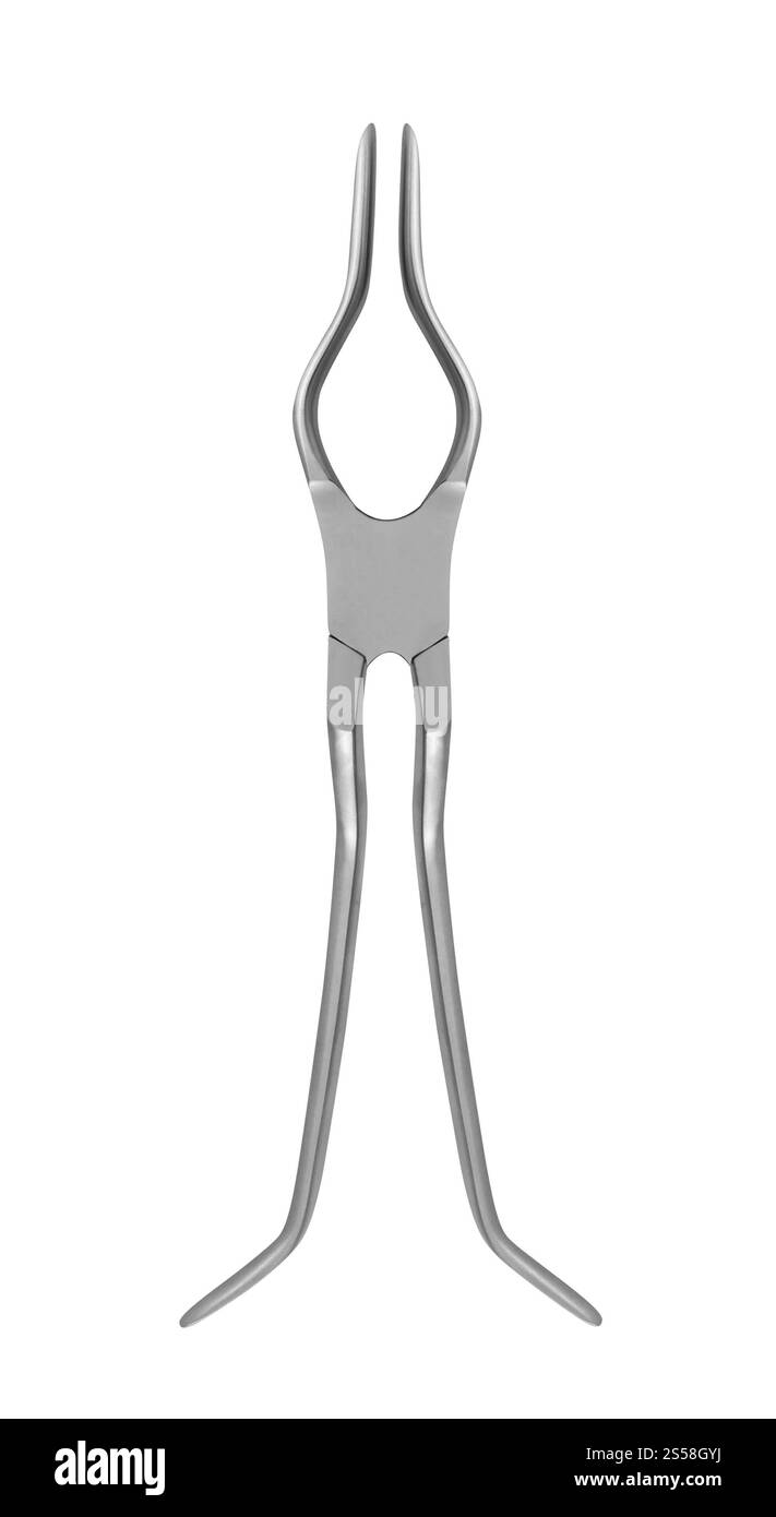 Medical clamp isolated on white Stock Photo - Alamy