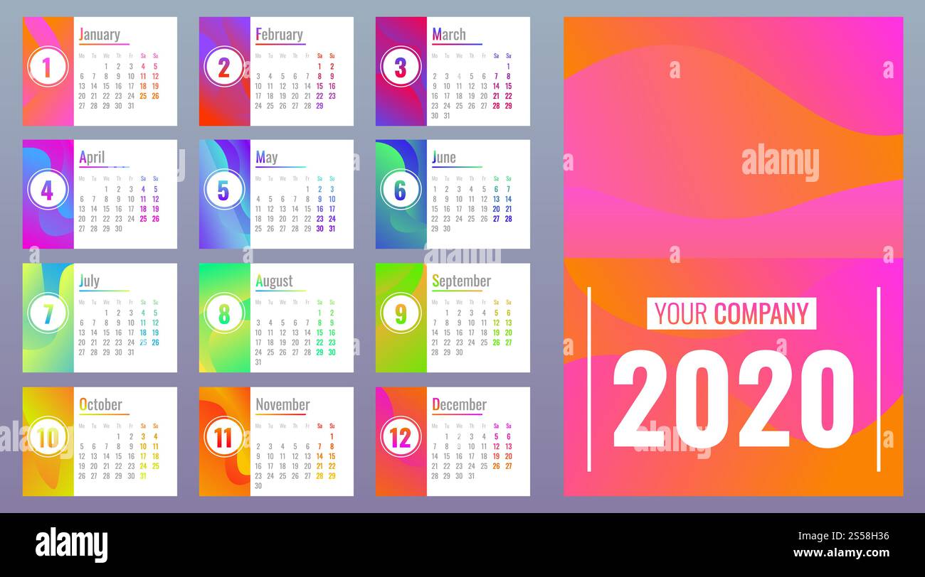 Calendar banner set. Cartoon illustration of calendar vector banner set ...