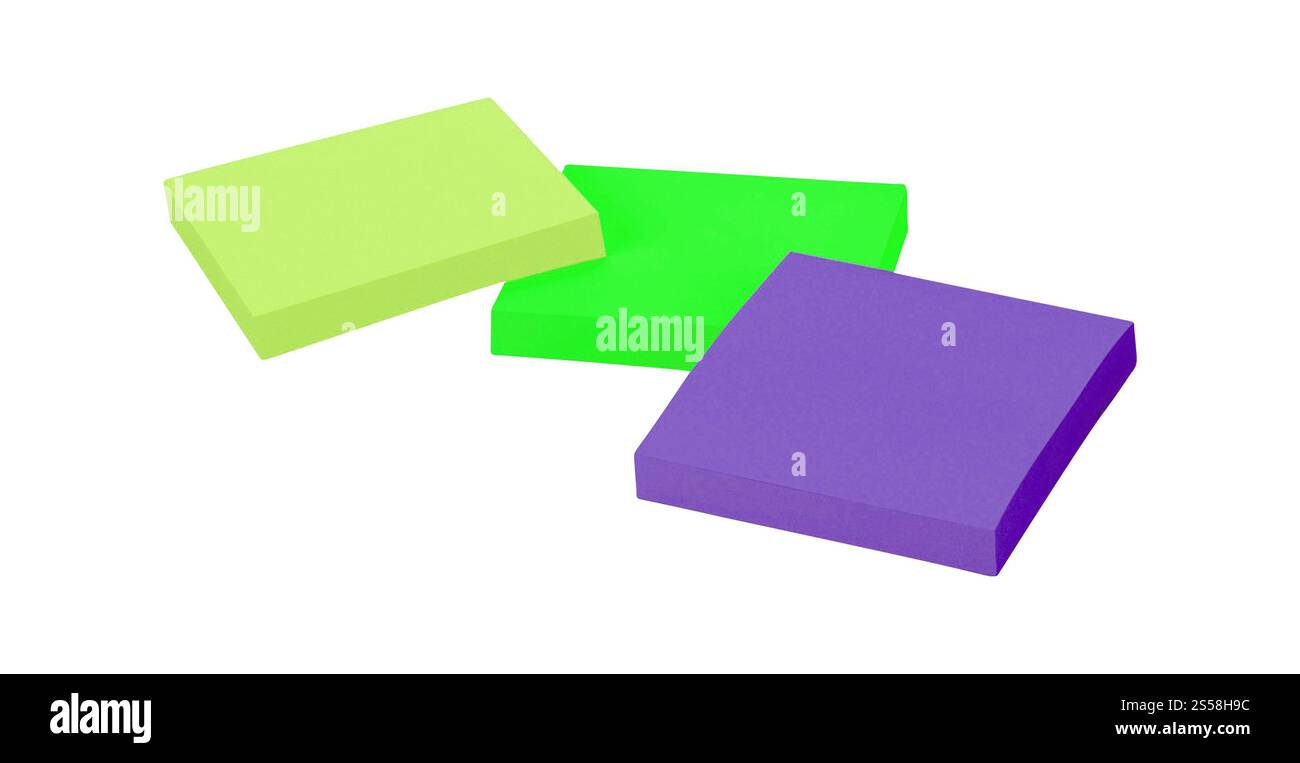 stick paper notes on white background Stock Photo - Alamy