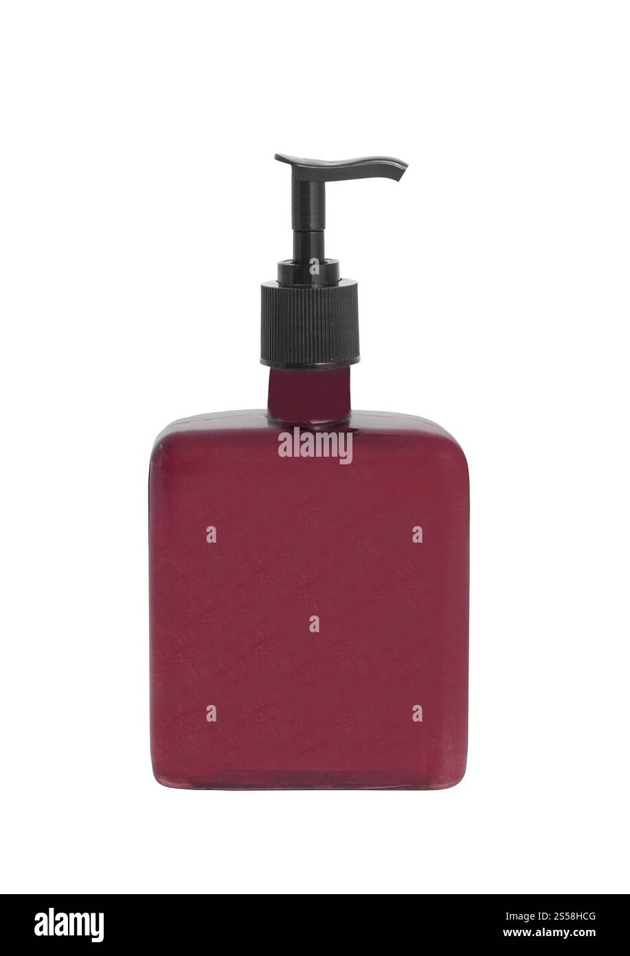 Plastic bottle of the colored transparent liquid soap. bottle of the ...