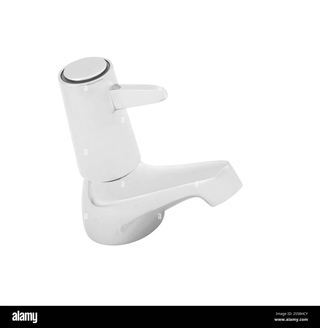 water-supply faucet mixer for water isolated on white. water-supply ...