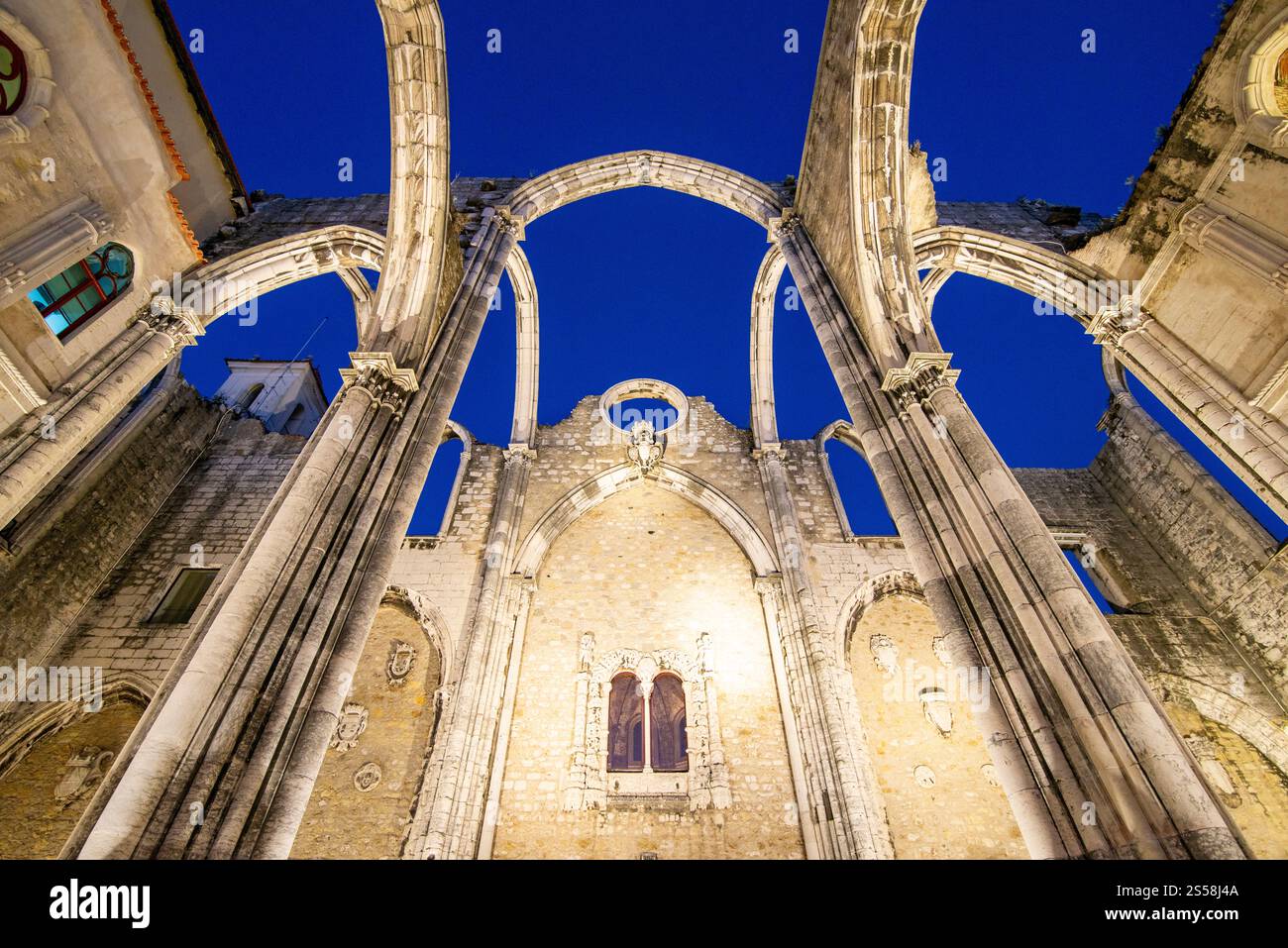 the ruins of the Convento and Igreja do Carmo in Chiado in the City of ...