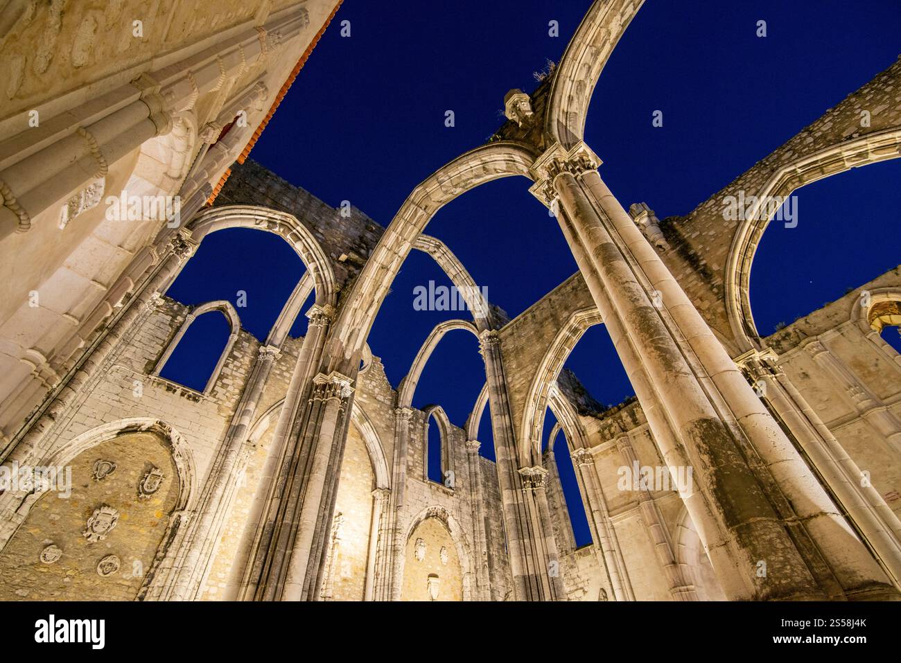 the ruins of the Convento and Igreja do Carmo in Chiado in the City of ...
