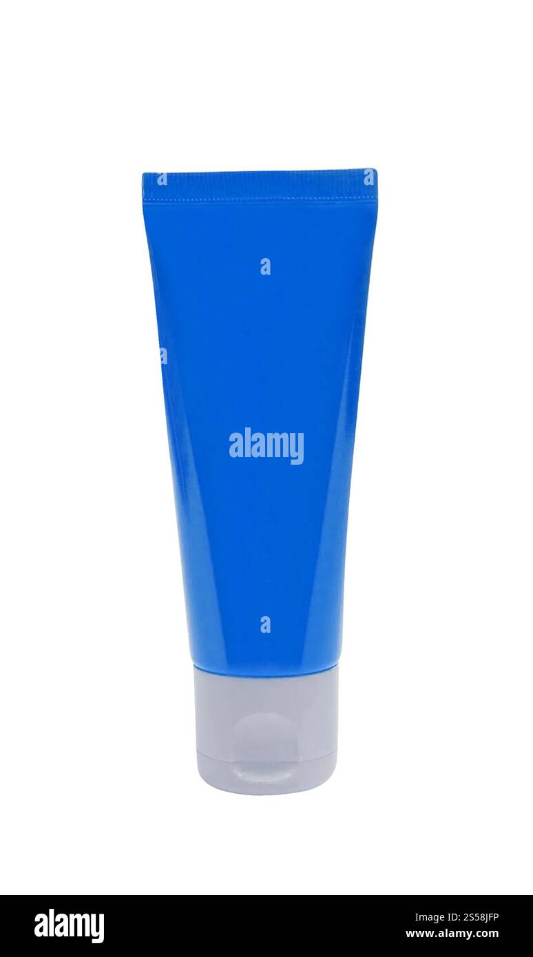 The dark blue tube isolated on white. The dark blue tube isolated Stock ...