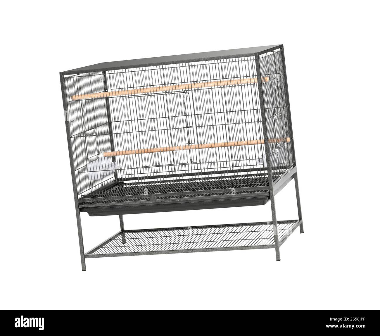 wire dog crate or animal cage on white background isolated. wire dog ...