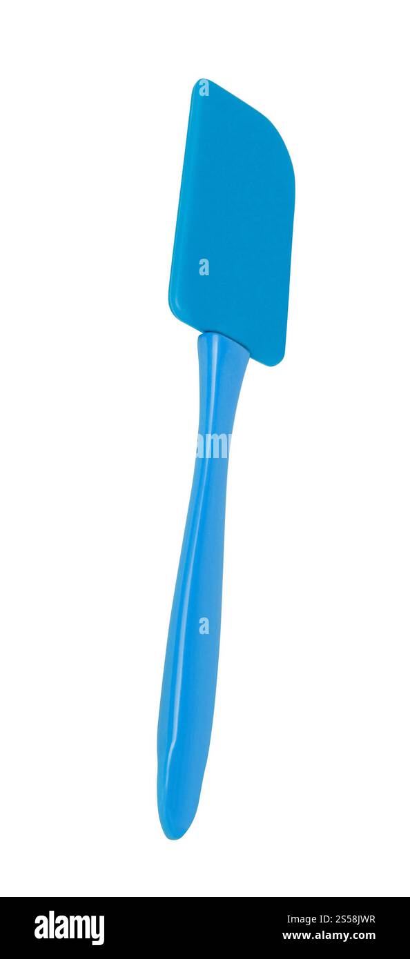 Blue Kitchen Spatula Isolated on White. Blue Kitchen Spatula Isolated ...